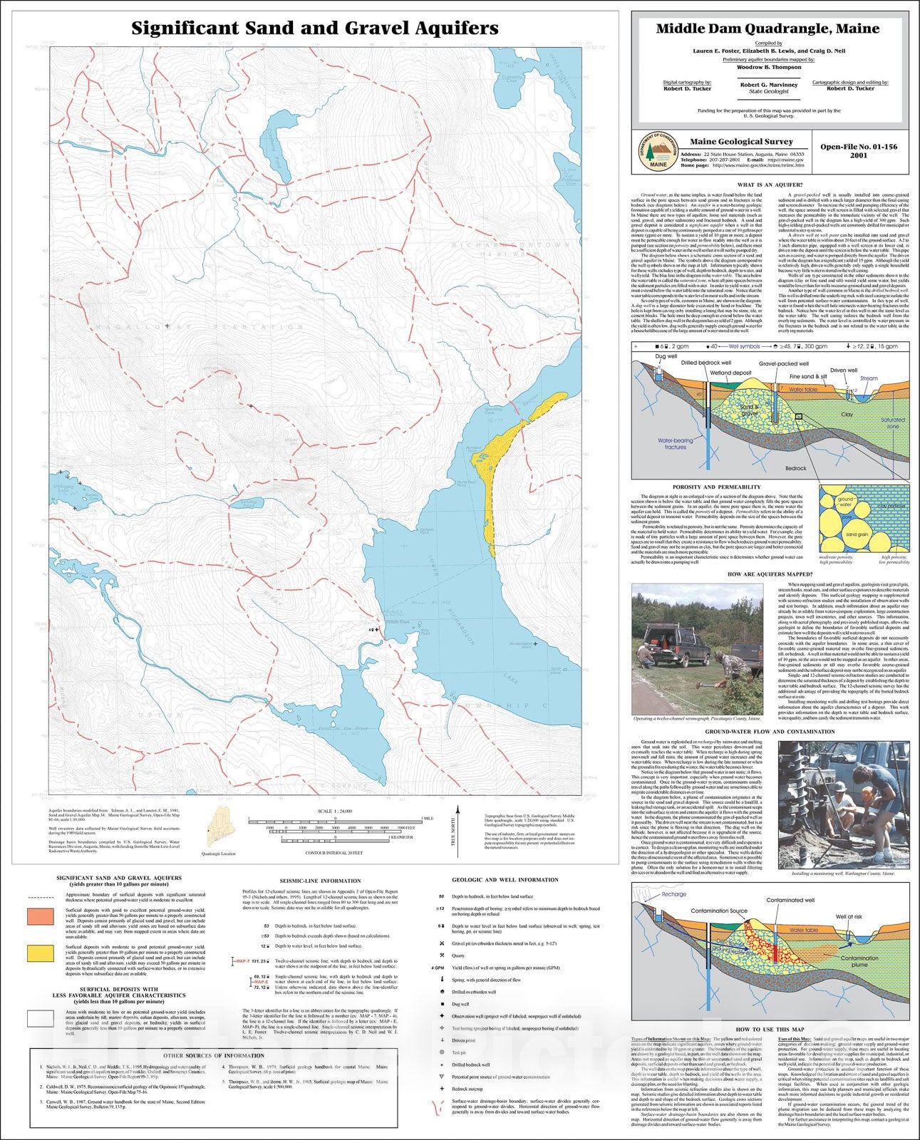 Map : Significant Sand and Gravel Aquifers in the Middle Dam Quadrangl ...