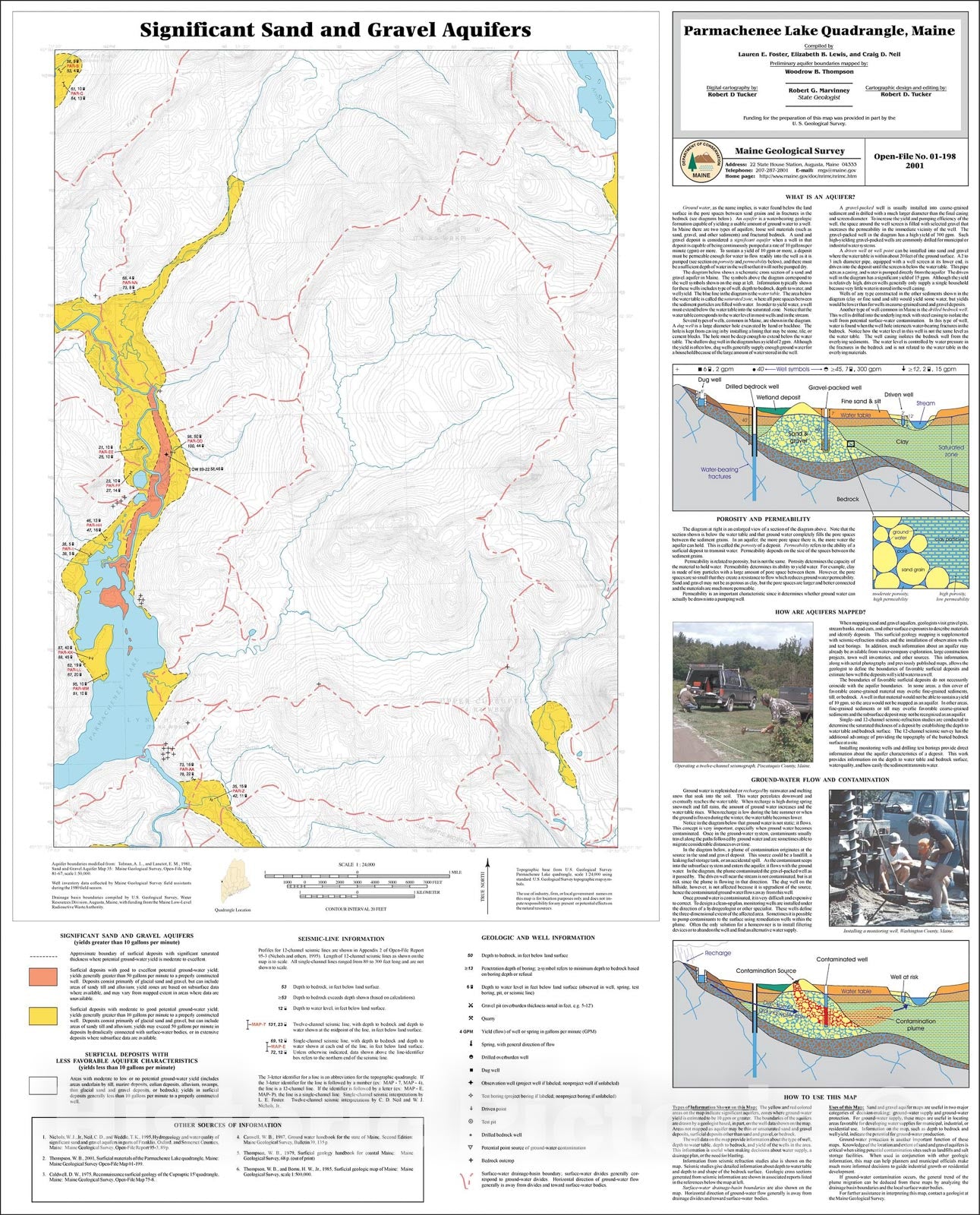 Map : Significant Sand and Gravel Aquifers in the Parmachenee Lake Qua ...