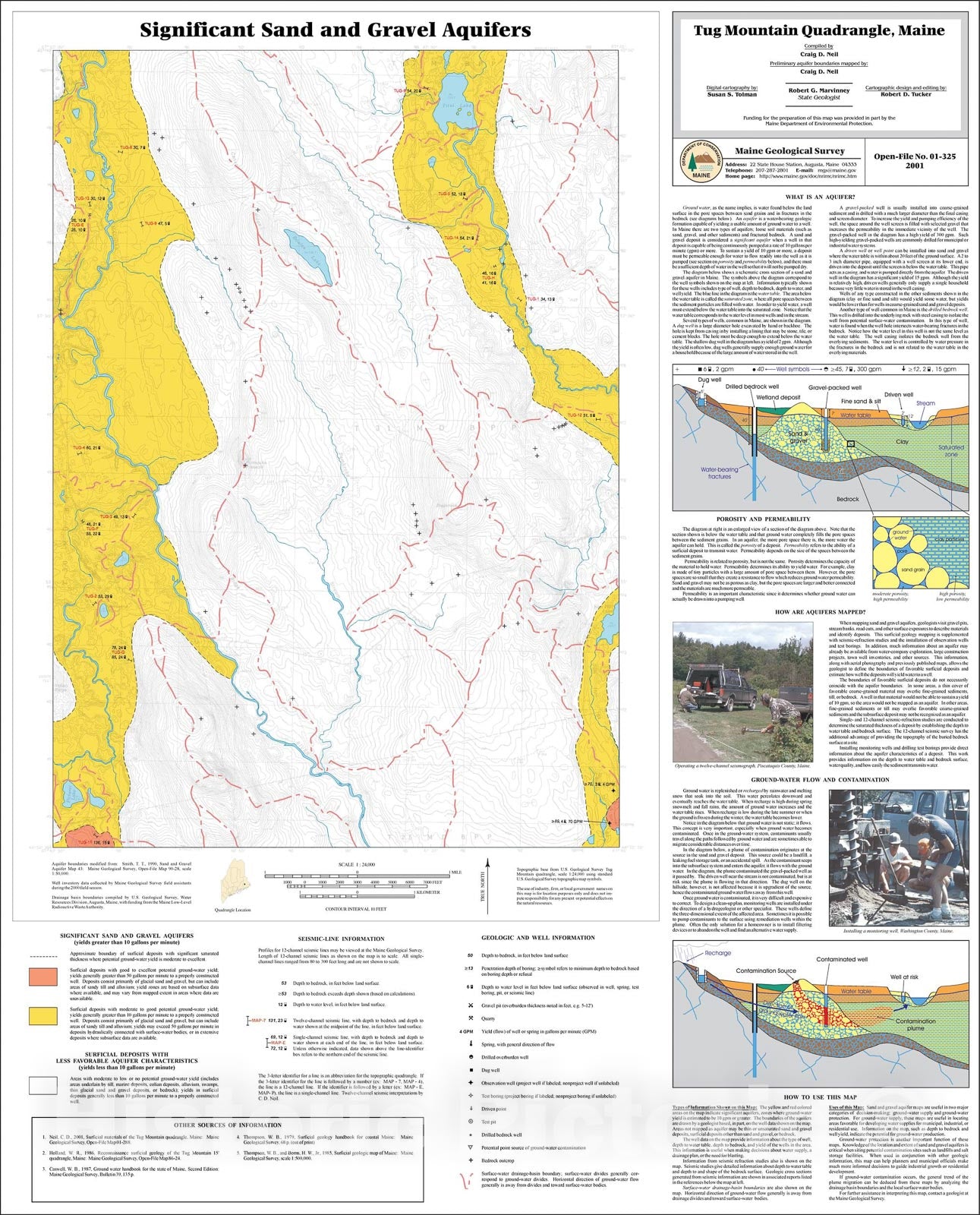 Map : Significant Sand and Gravel Aquifers in the Tug Mountain Quadran ...