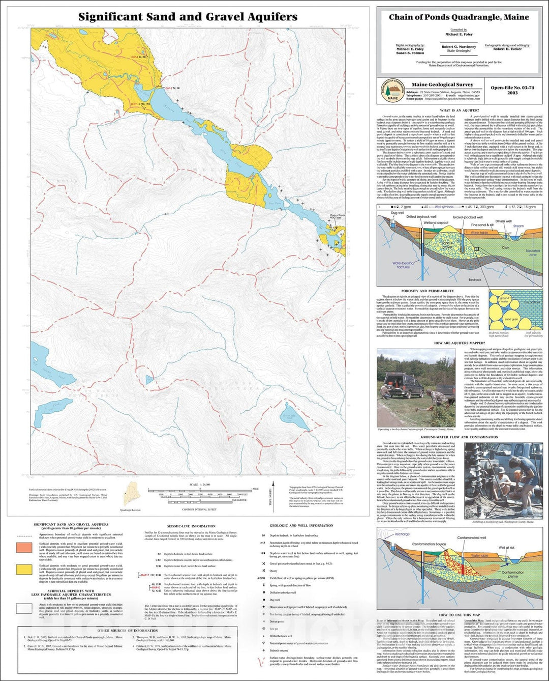 Map : Significant Sand and Gravel Aquifers in the Chain of Ponds Quadr ...