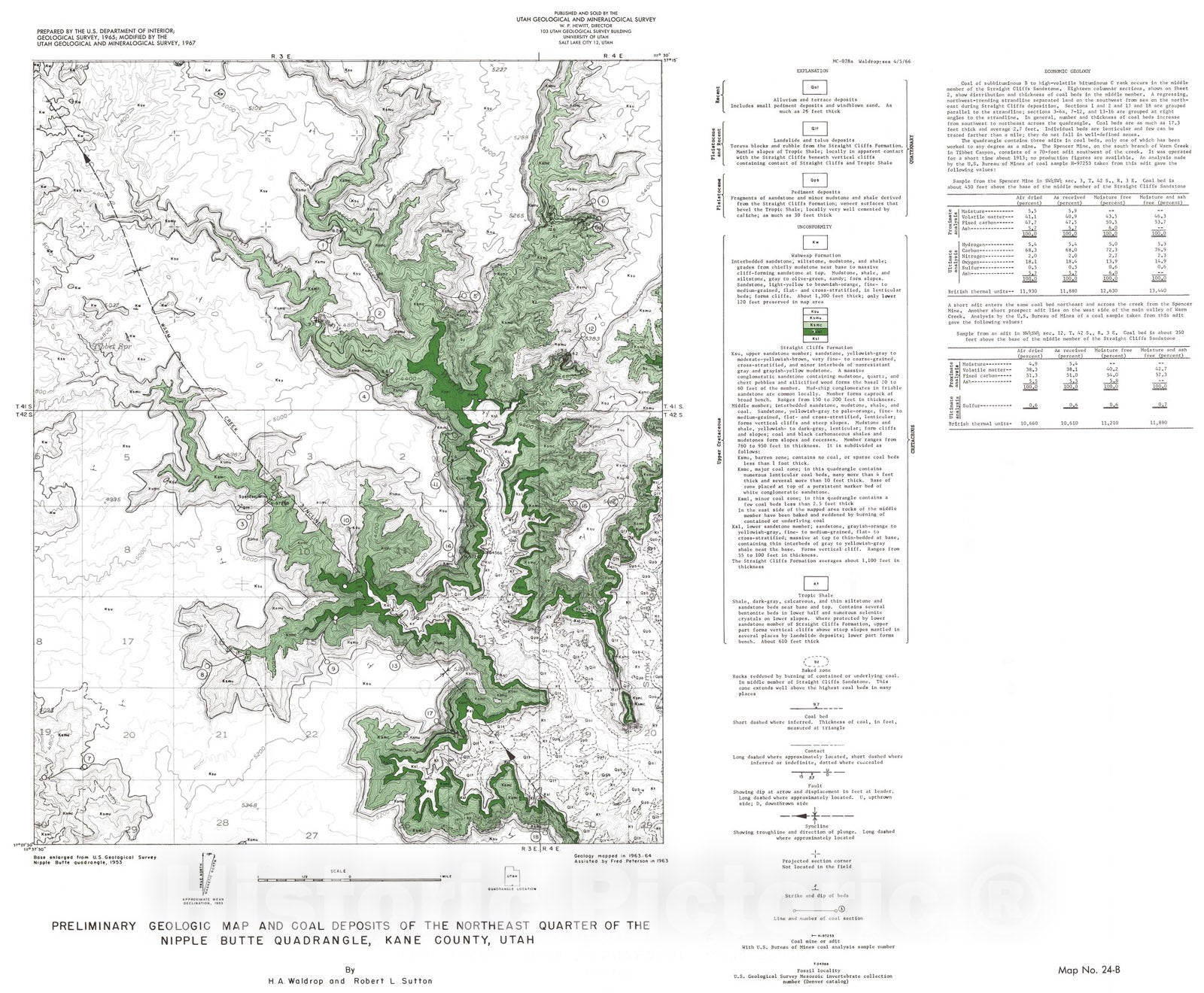 Map : Preliminary geologic map and coal deposits of the northeast quar ...
