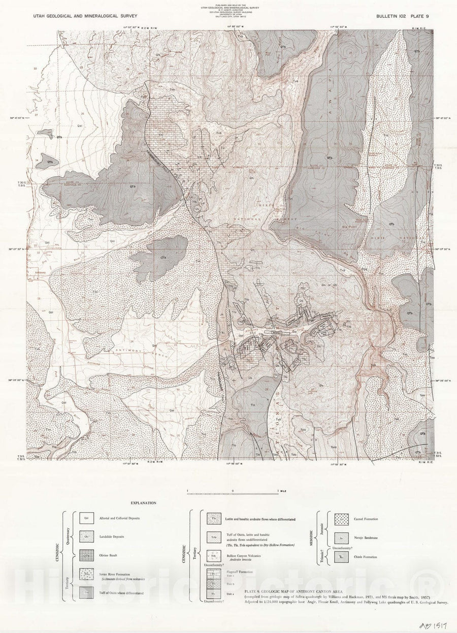 Map : Mineral resource potential of Piute County, Utah and adjoining a ...
