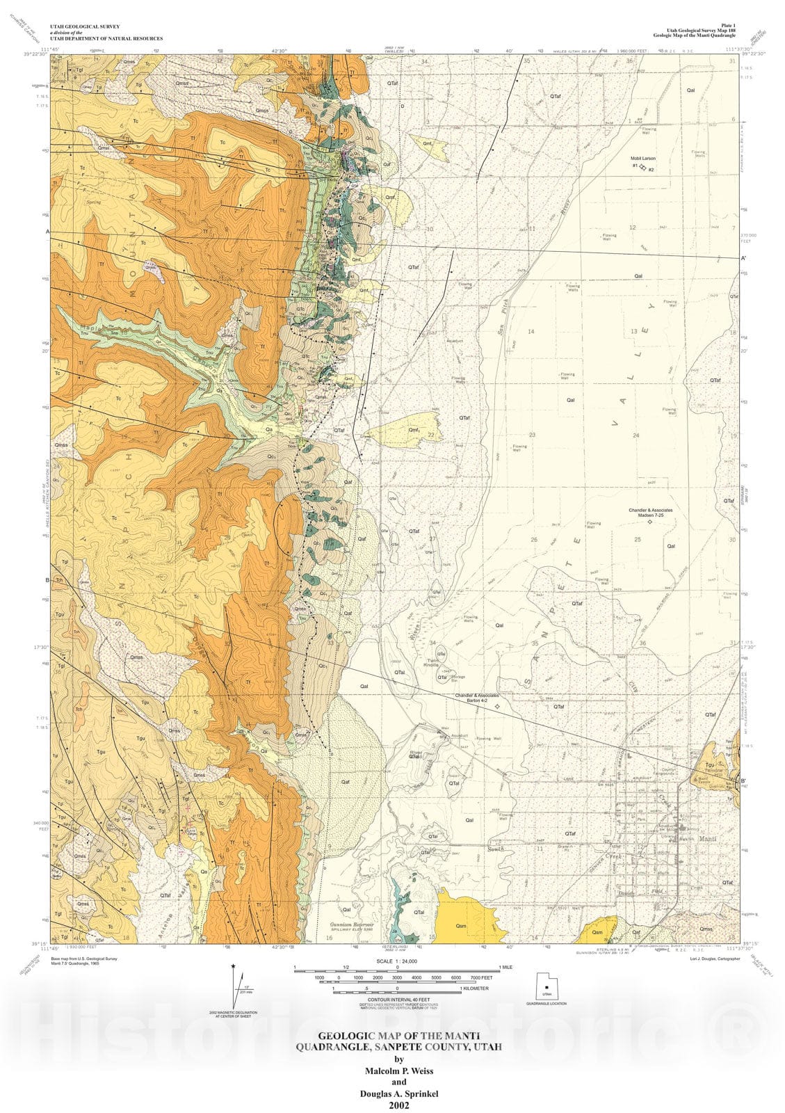Map : Geologic map of the Manti 7.5-minute quadrangle, Sanpete County ...