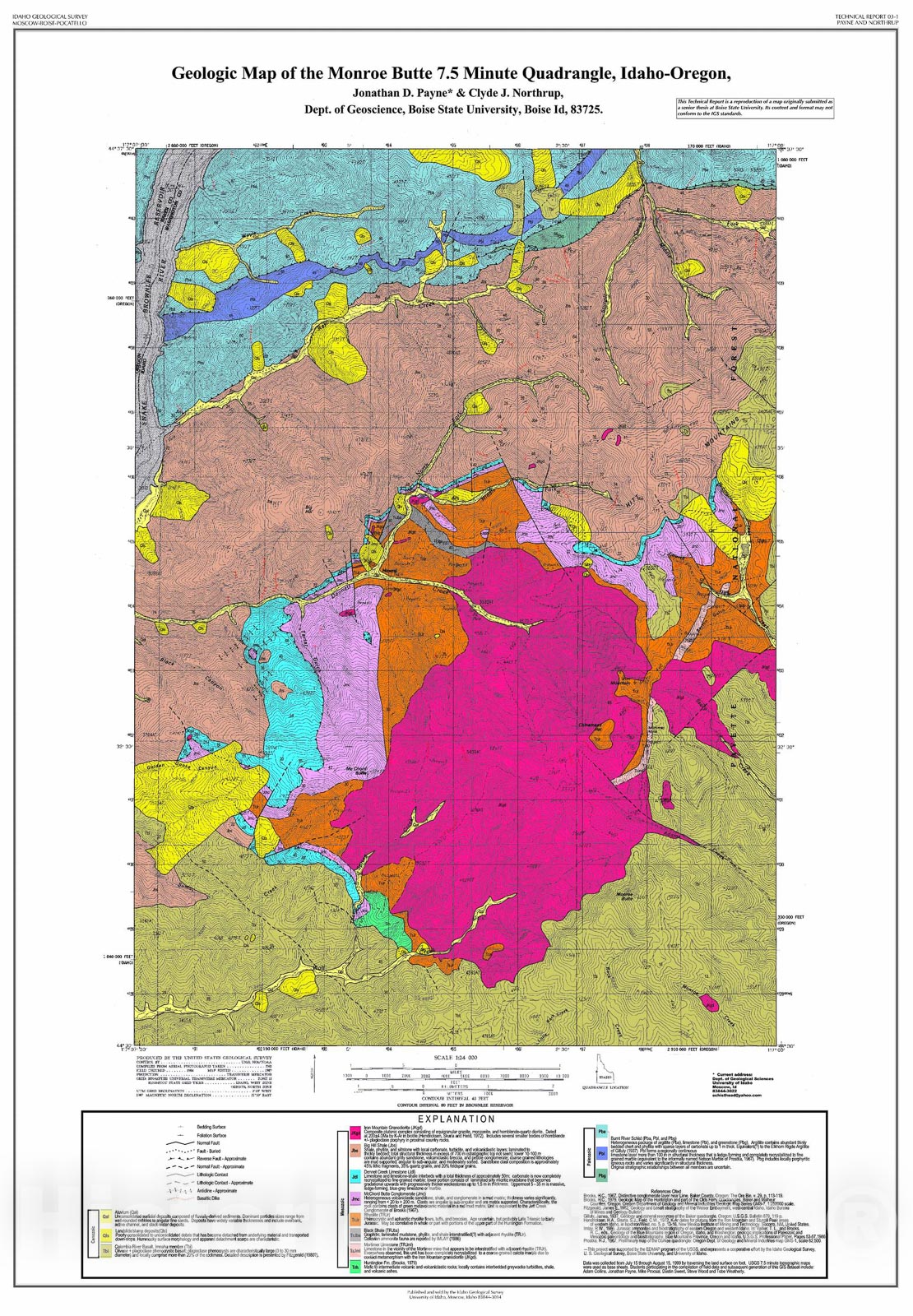 Map : Geologic Map of the Monroe Butte 7.5-Minute Quadrangle, Washingt ...