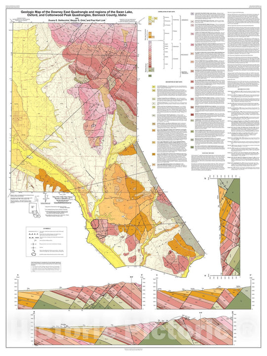 Map : Geologic Map of the Downey East Quadrangle and Regions of the Sw ...