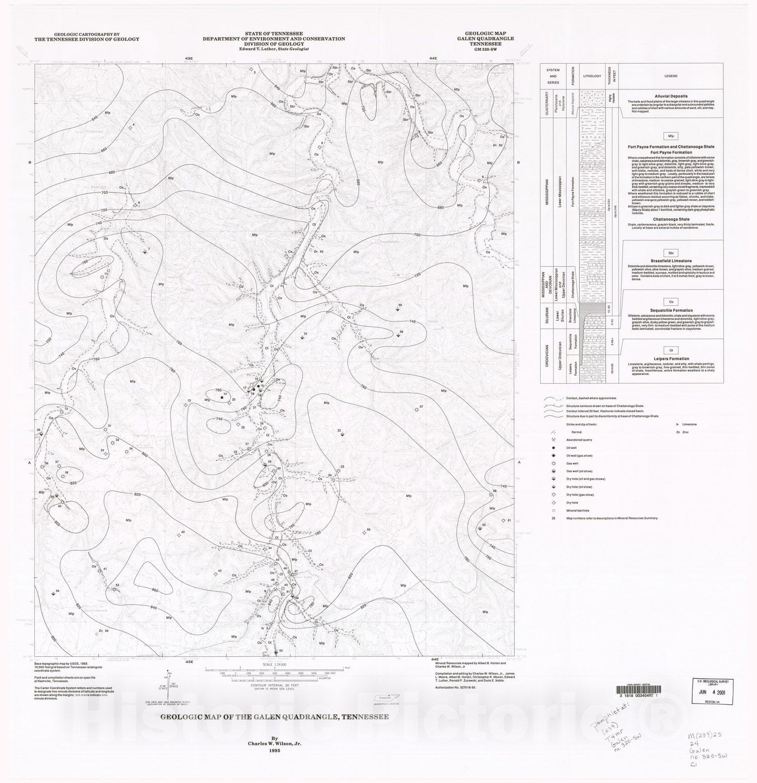 Map : Geologic Map and Mineral Resources Summary of the Galen Quadrang ...