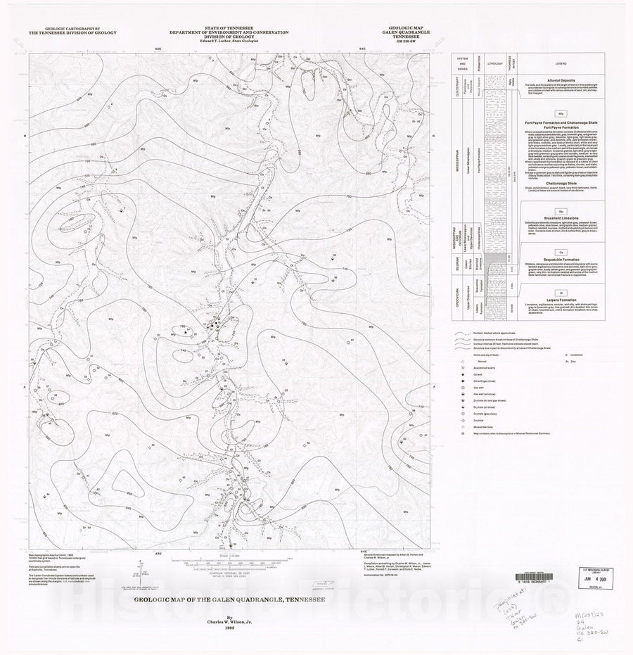 Map : Geologic Map and Mineral Resources Summary of the Galen Quadrang ...