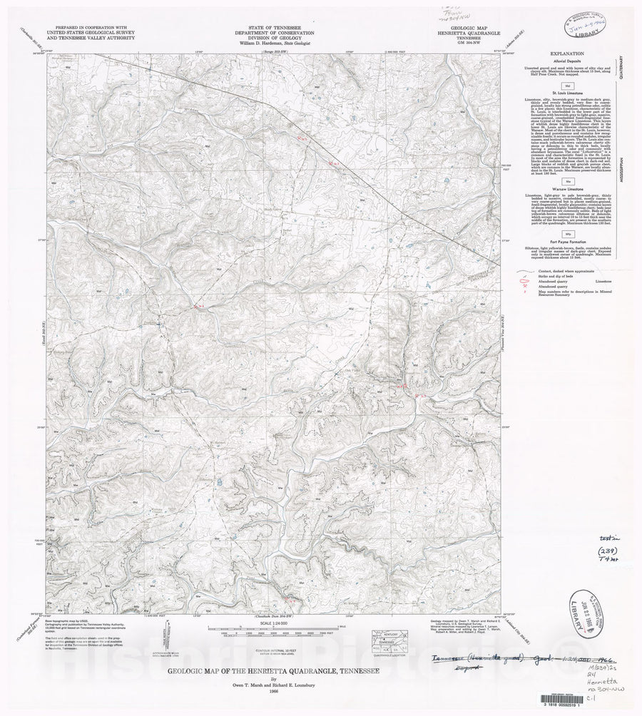 Map : Geologic Map and Mineral Resources Summary of the Henrietta Quad ...
