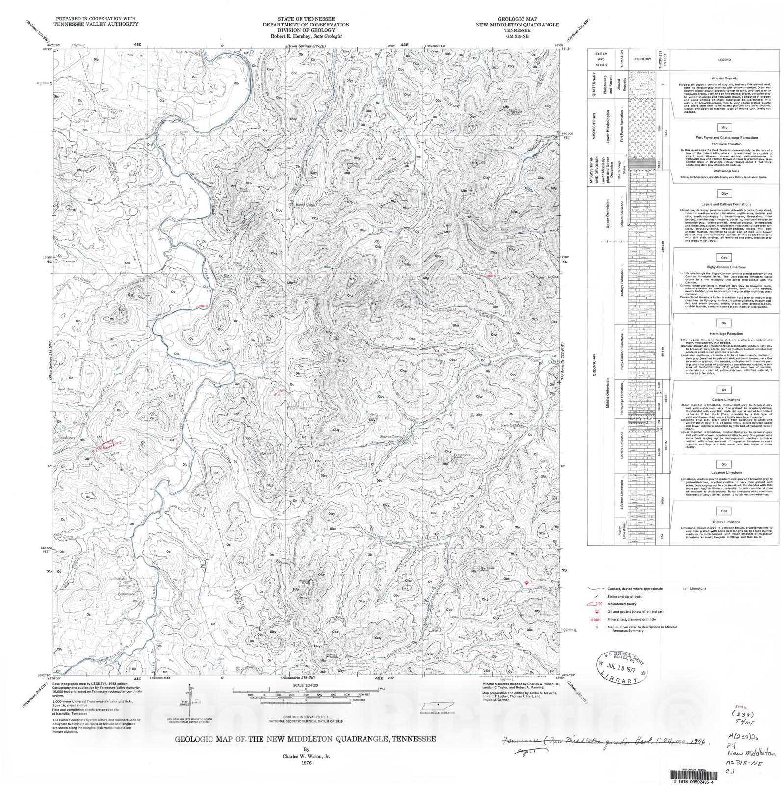 Map : Geologic Map and Mineral Resources Summary of the New Middleton ...
