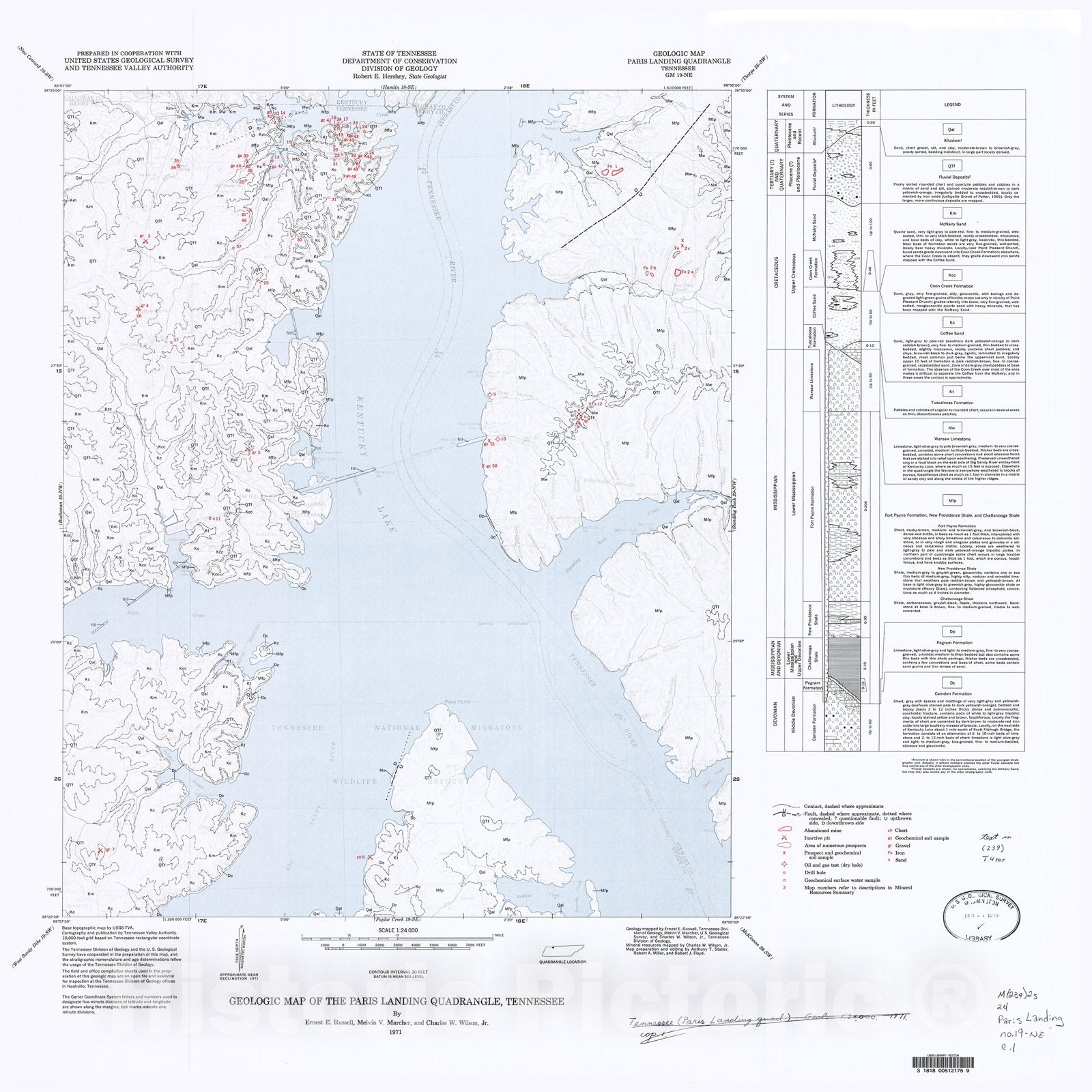 Map : Geologic Map and Mineral Resources Summary of the Paris Landing ...