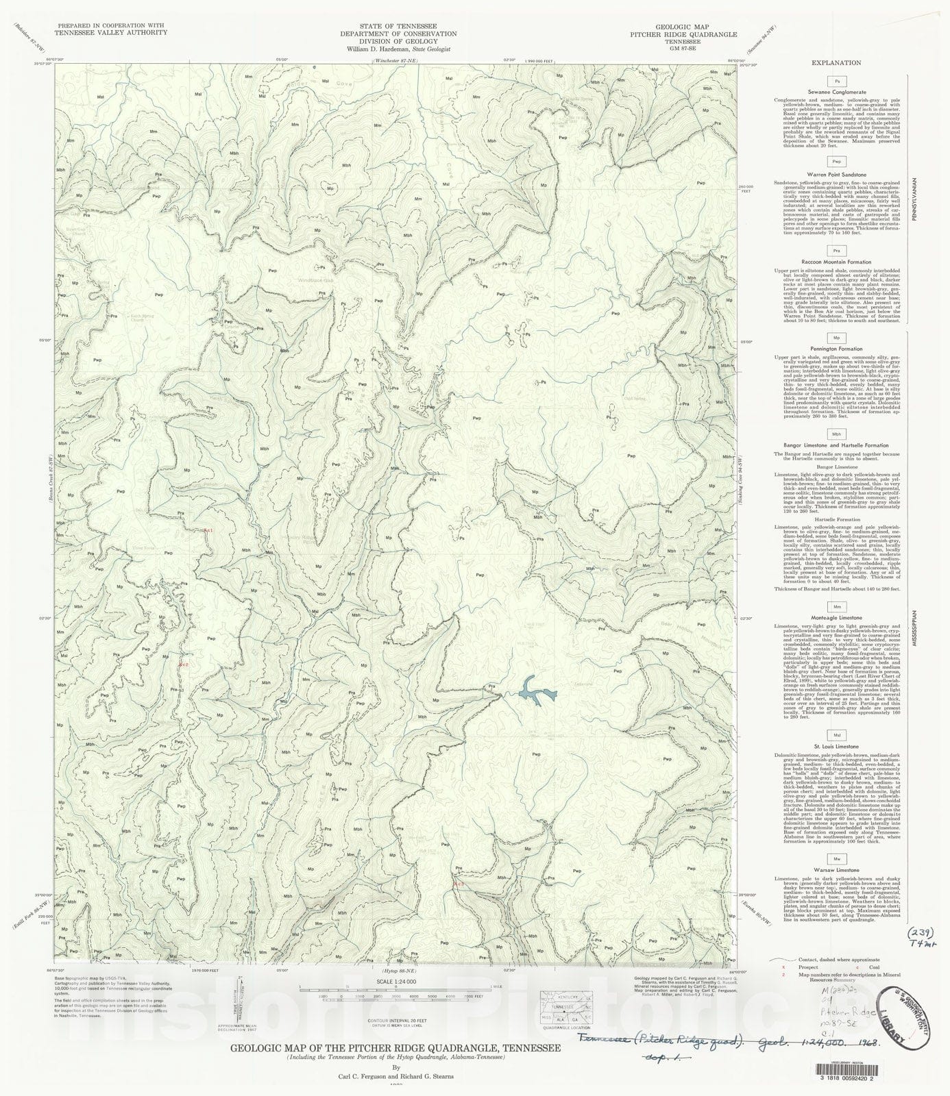 Map : Geologic Map and Mineral Resources Summary of the Pitcher Ridge ...