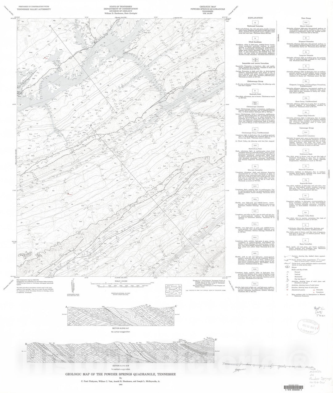 Map : Geologic Map and Mineral Resources Summary of the Powder Springs ...