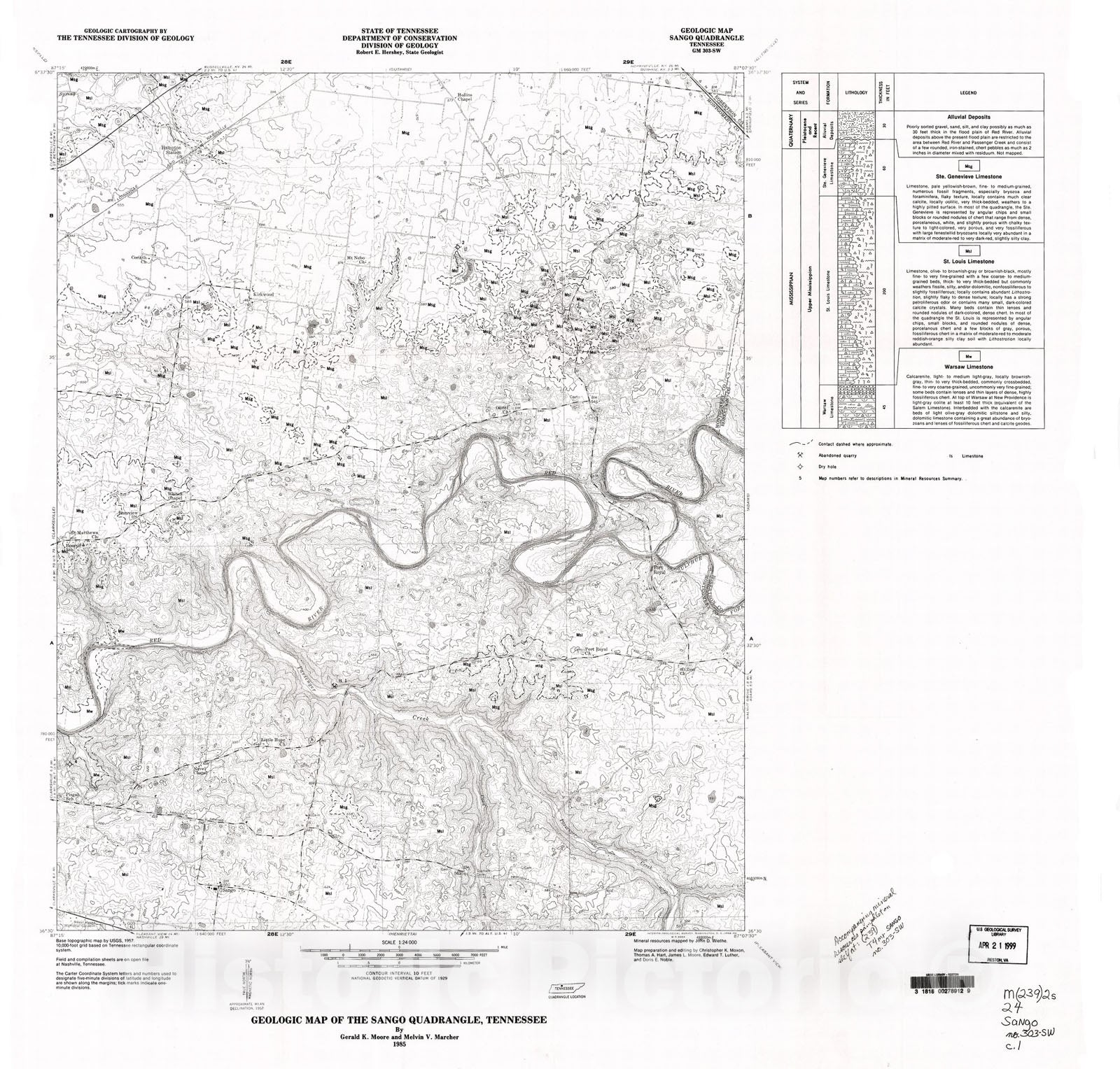 Map : Geologic Map and Mineral Resources Summary of the Sango Quadrang ...