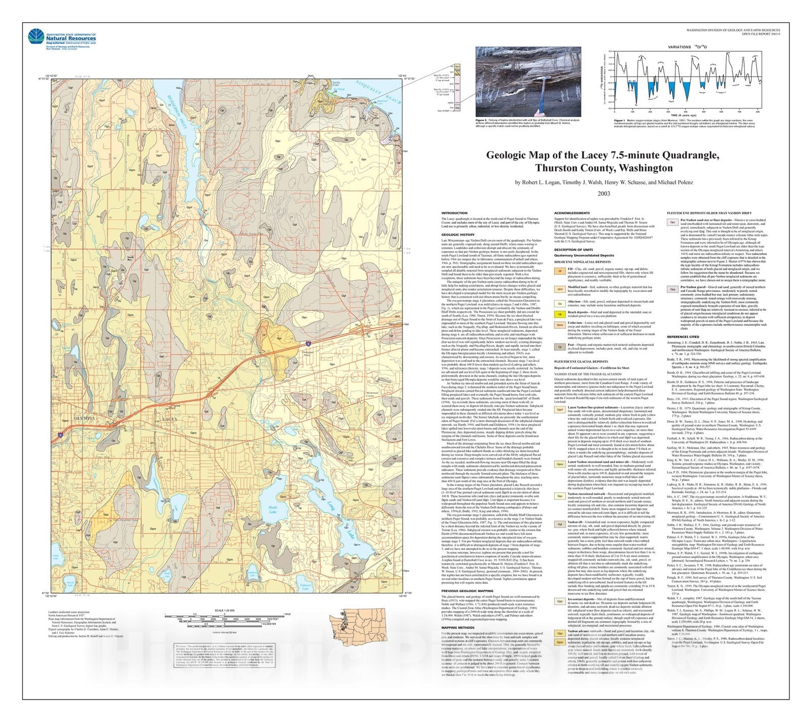 Map : Geologic map of the Lacey 7.5-minute quadrangle, Thurston County ...