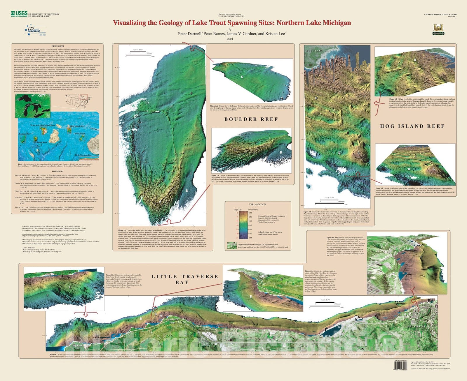 Map : Visualizing the geology of lake trout spawning sites: northern L ...