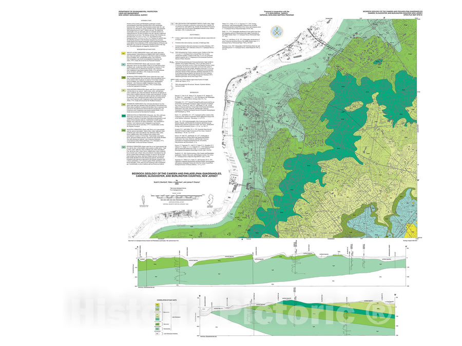 Map : Bedrock geology of the Camden and Philadelphia quadrangles, Camd ...