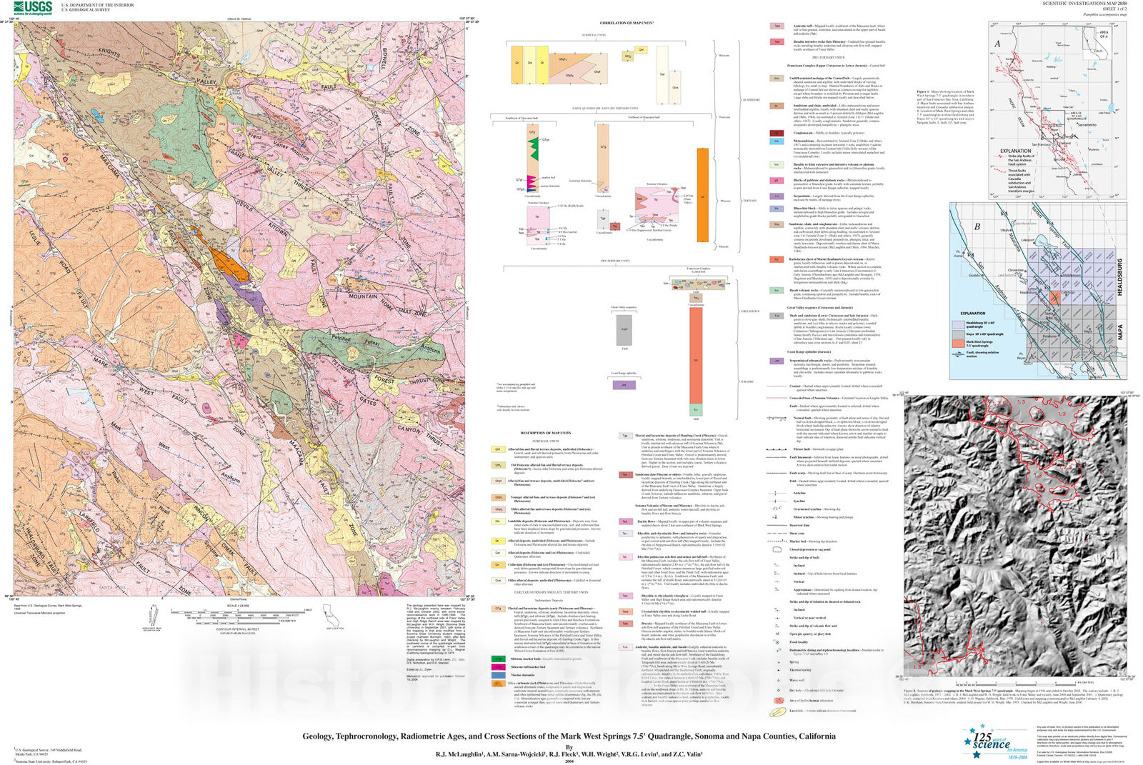 Map : Geology, tephrochronology, radiometric ages, and cross sections ...