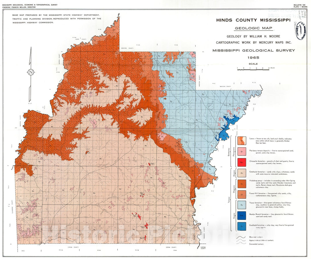 Geology Mississippi Poster MISSISSIPPI Digital Illustration Print Of