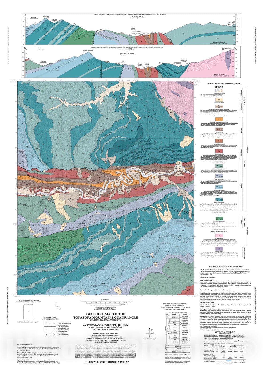 Map : Geologic map of the Topatopa Mountains quadrangle, Ventura Count ...