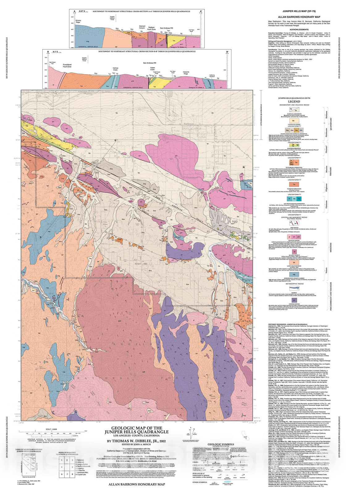 Map : Geologic map of the Juniper Hills quadrangle [and southern Littl ...