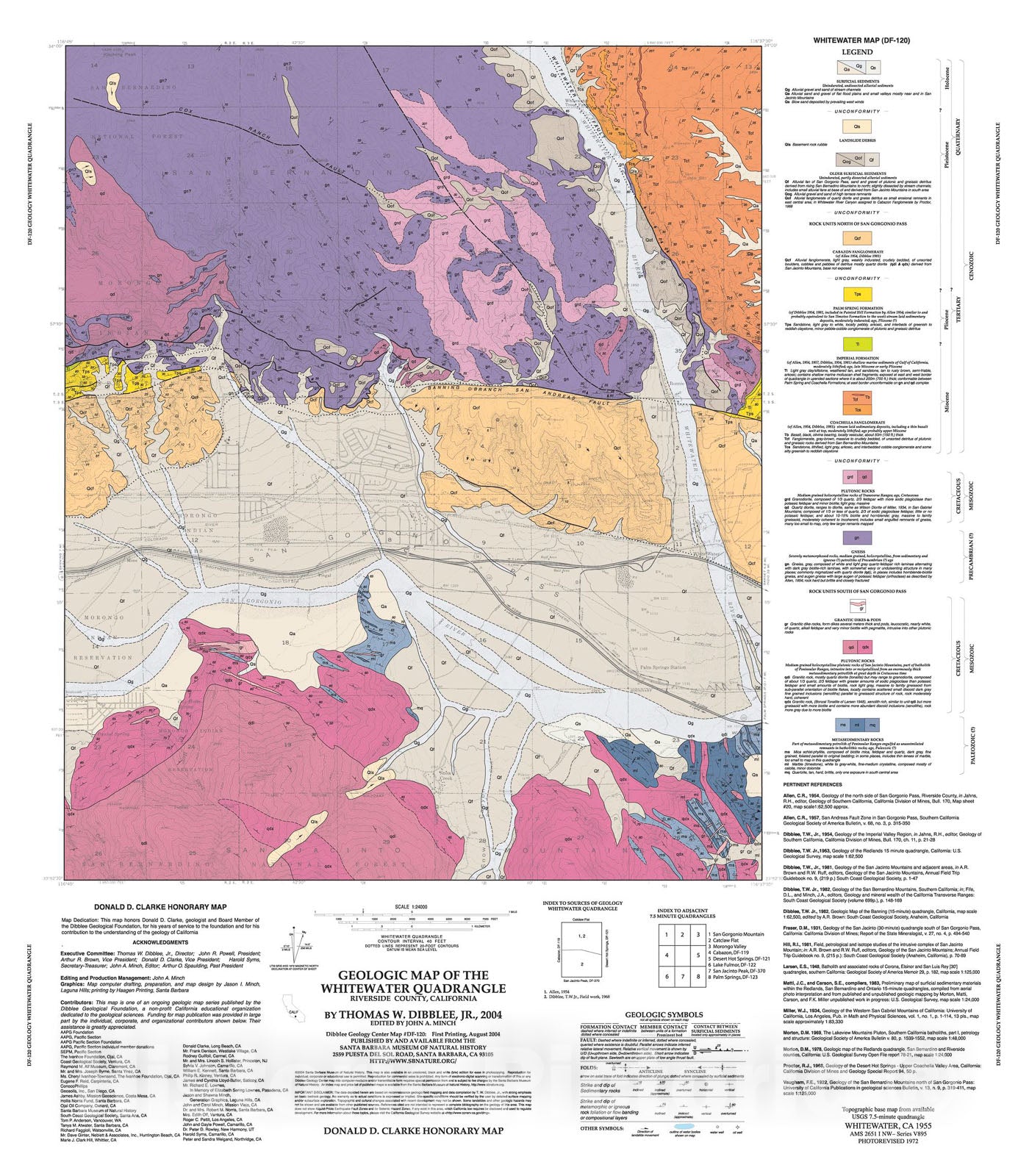 Map : Geologic map of the Whitewater quadrangle, Riverside County, Cal ...