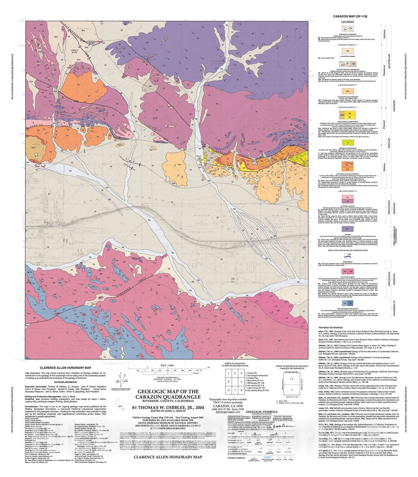 Map : Geologic map of the Cabazon quadrangle, Riverside County, Califo ...