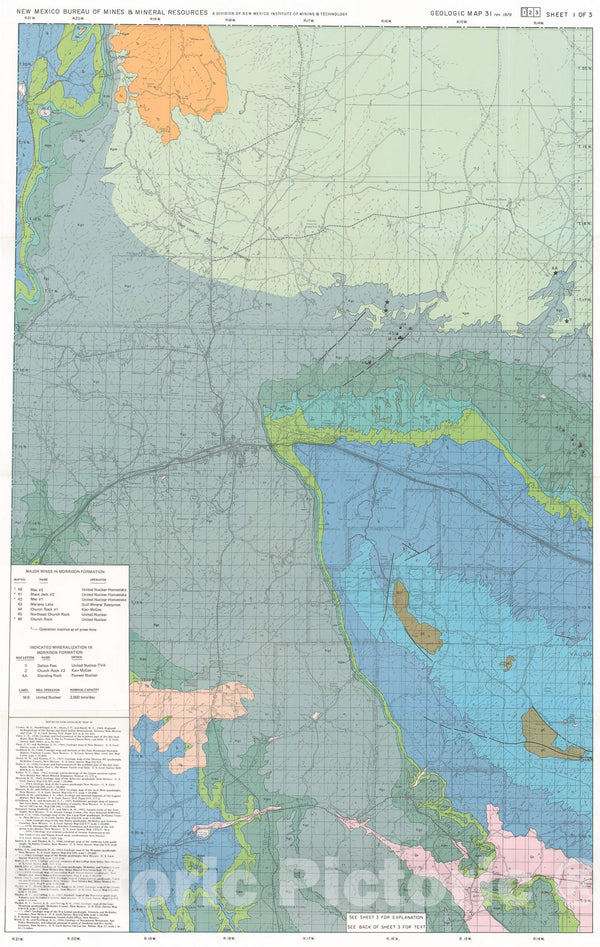Map : Geologic map of Grants uranium region, sheet 1, 1979 Cartography ...