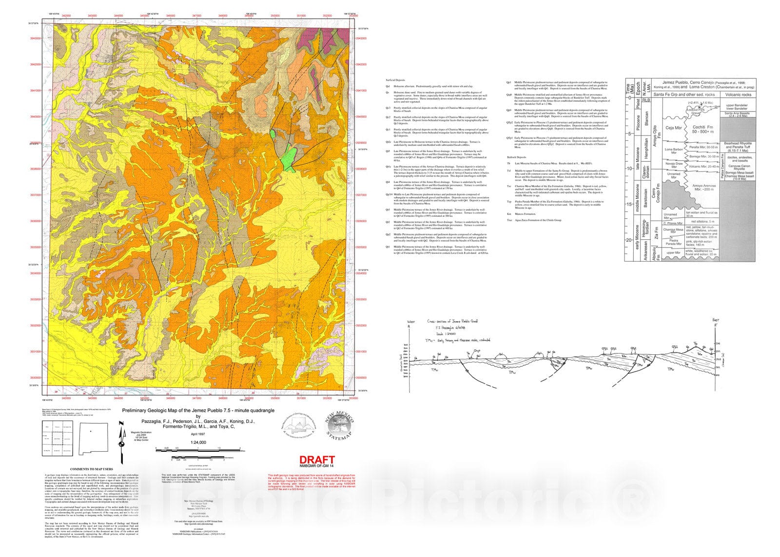 Map : Preliminary geologic map of the Jemez Pueblo 7.5-minute quadrang ...