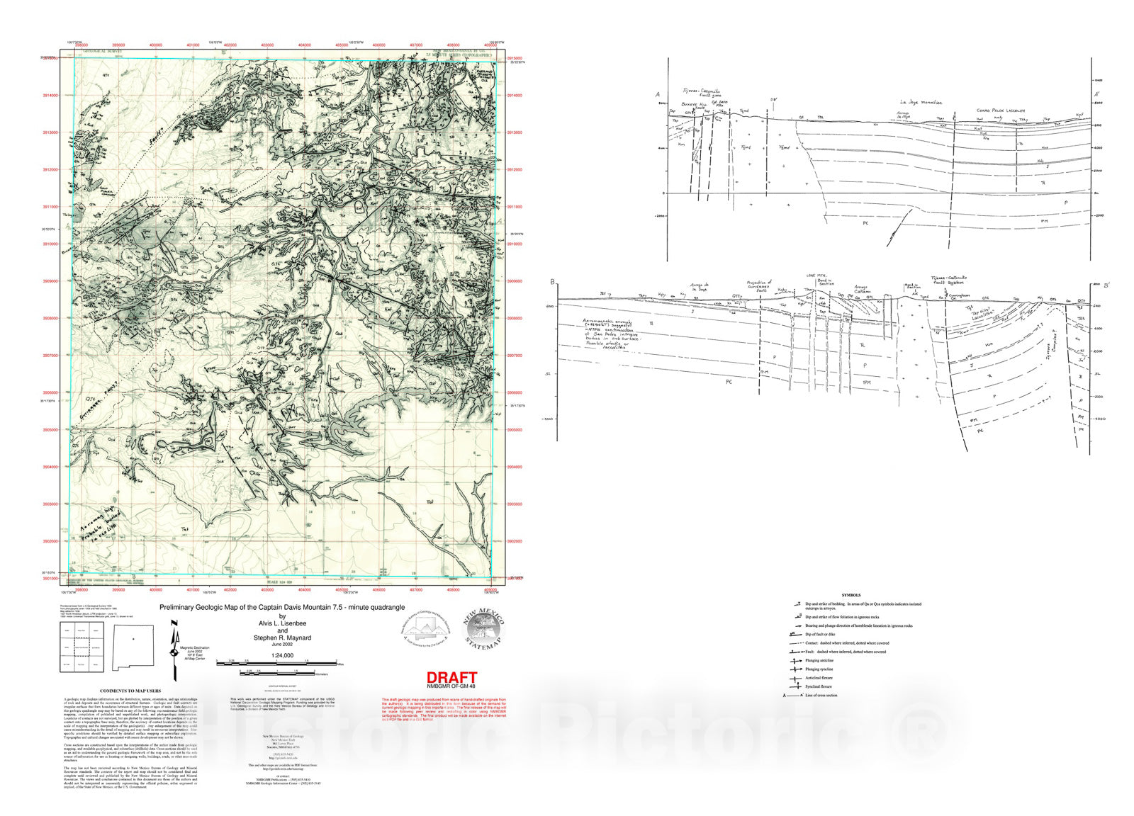 Map : Preliminary geologic map of the Captain Davis Mountain 7.5-minut ...