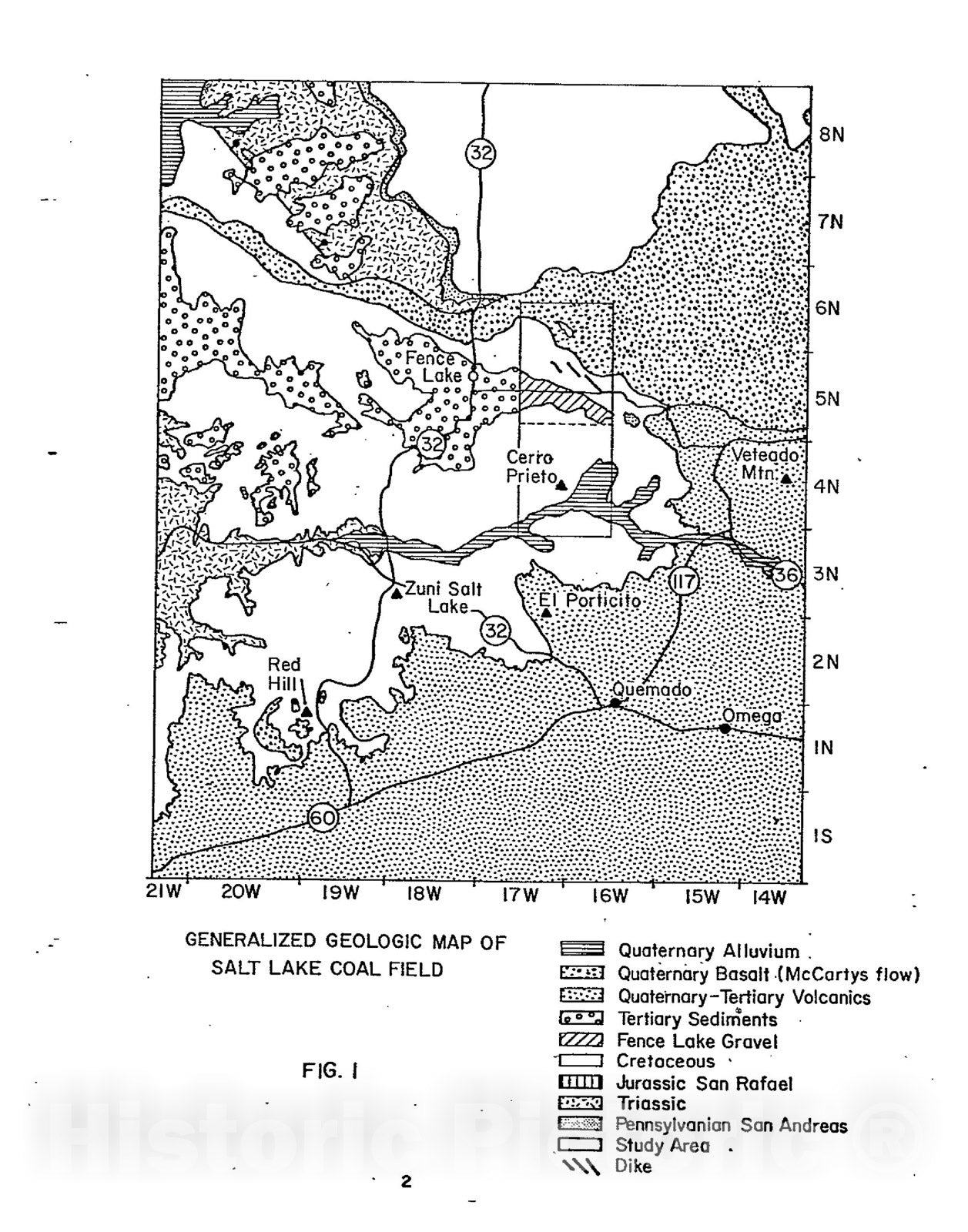 Map : Generalized geologic map of Salt Lake coal field, 1981 Cartograp ...