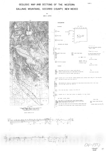 Map : Geologic map and sections of the western Gallinas Mountains, Soc ...