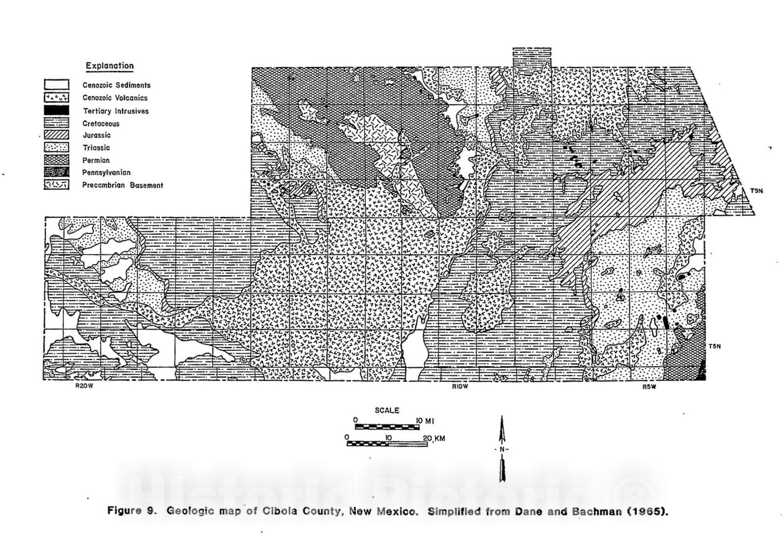 Map : Geologic map of Cibola County, New Mexico, 1986 Cartography Wall ...