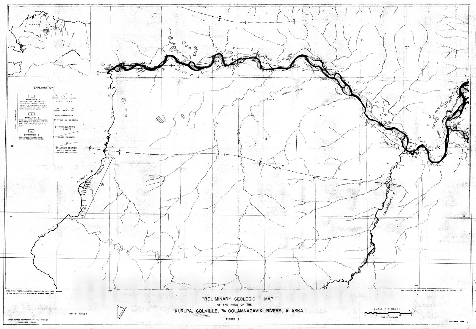 Map : Preliminary report on the stratigraphy and structure of the Kuru ...