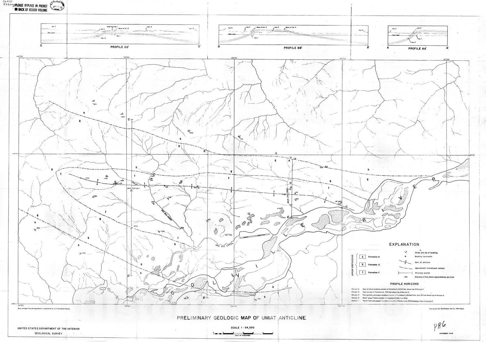 Map : Preliminary report on stratigraphy and structure of the Umiat an ...