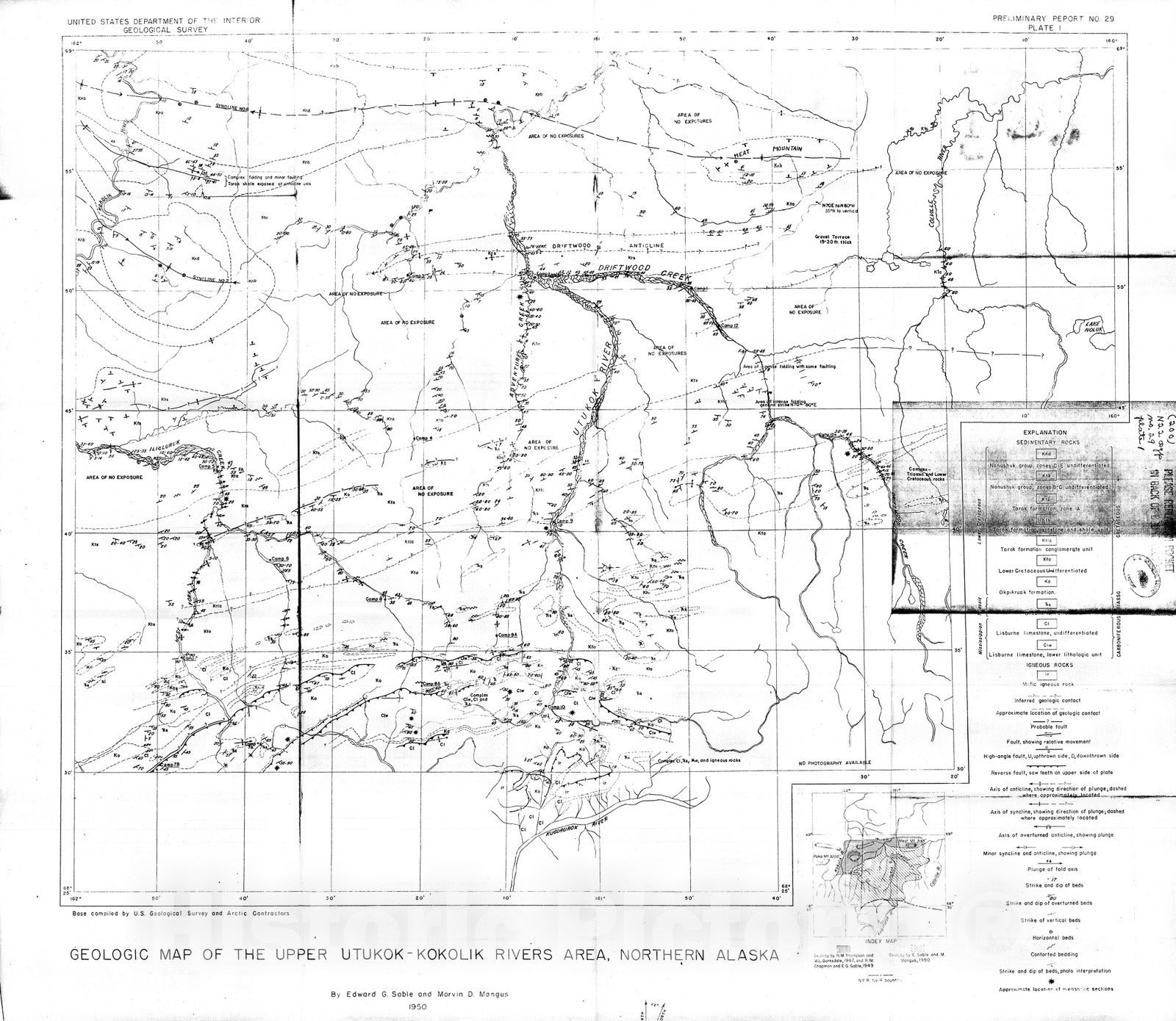 Map : Preliminary report on the stratigraphy and structure of the uppe ...