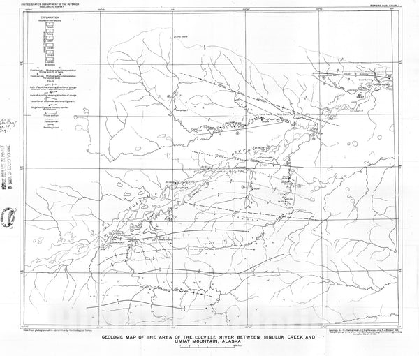 Map : Stratigraphy and structure of the area of the Colville River bet ...