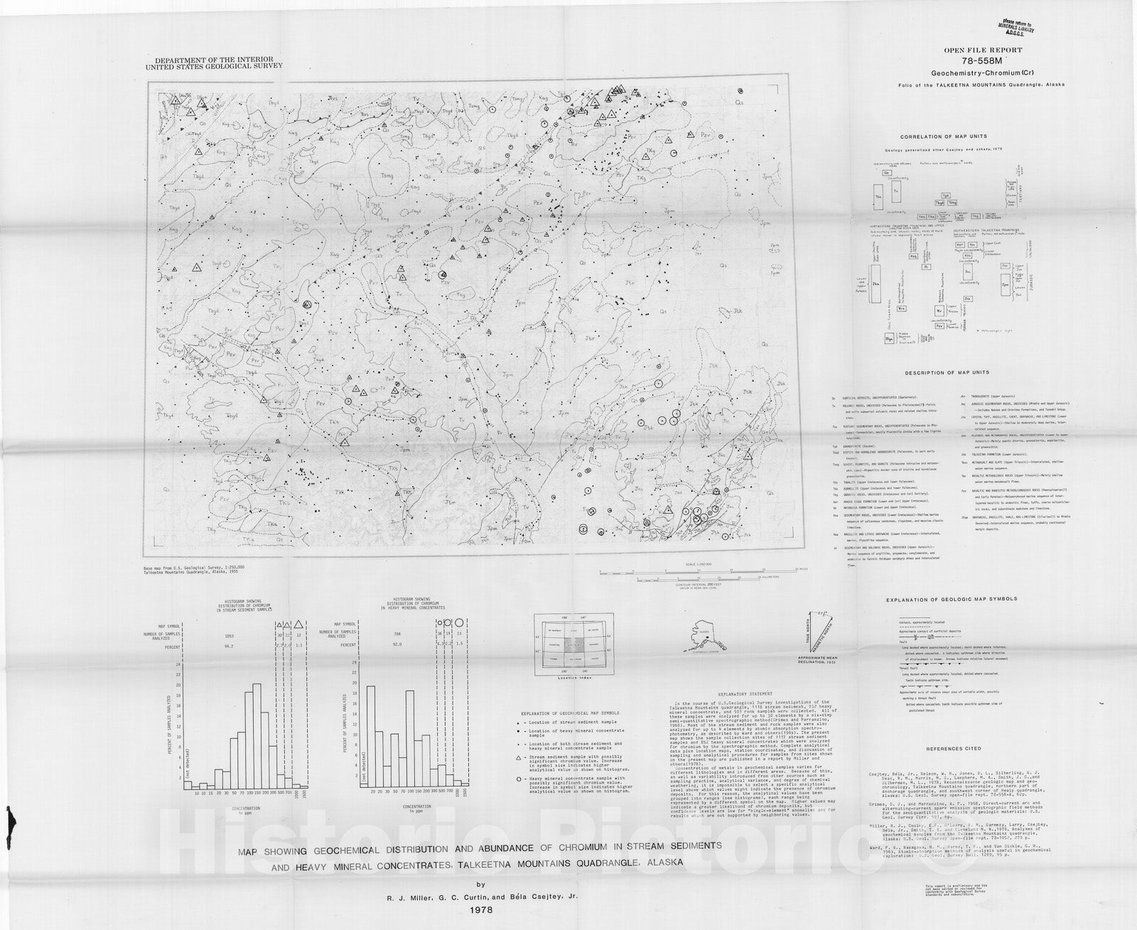 Map : Map showing geochemical distribution and abundance of chromium i ...