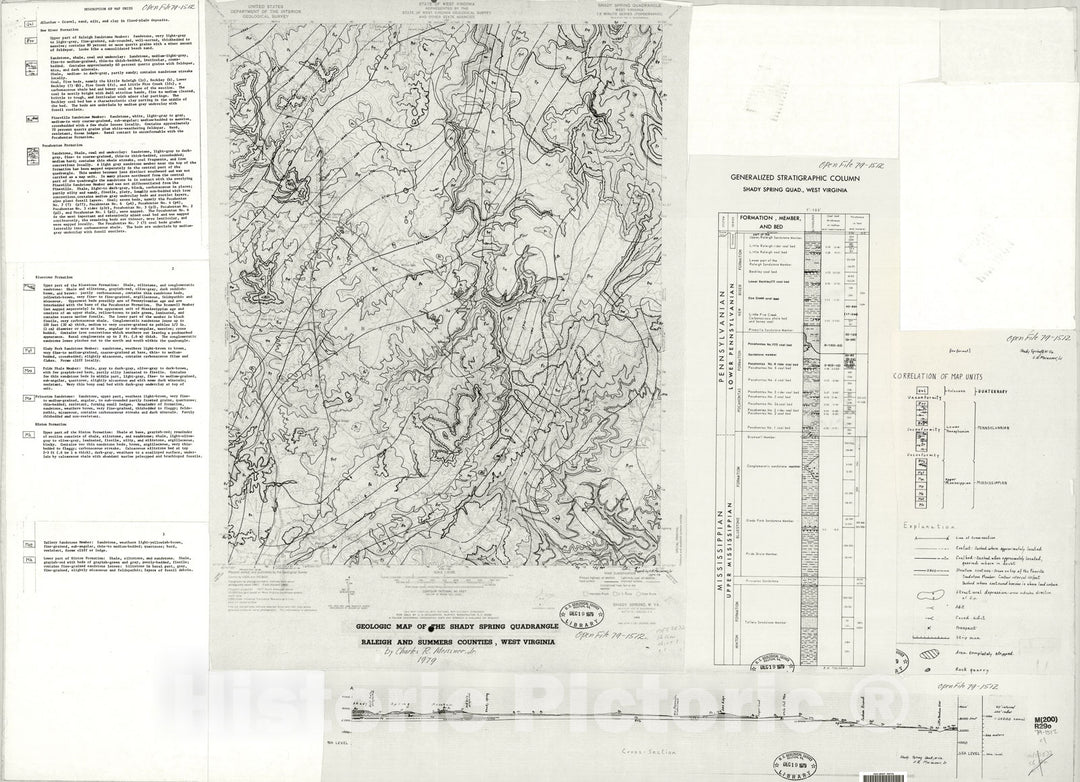 Map : Geologic map of the Shady Spring quadrangle, Raleigh and Summers ...