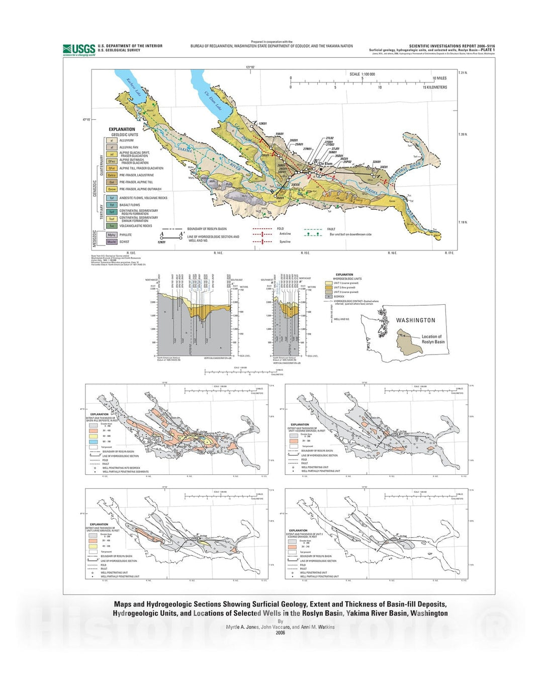 Map : Hydrogeologic framework of sedimentary deposits in six structura ...