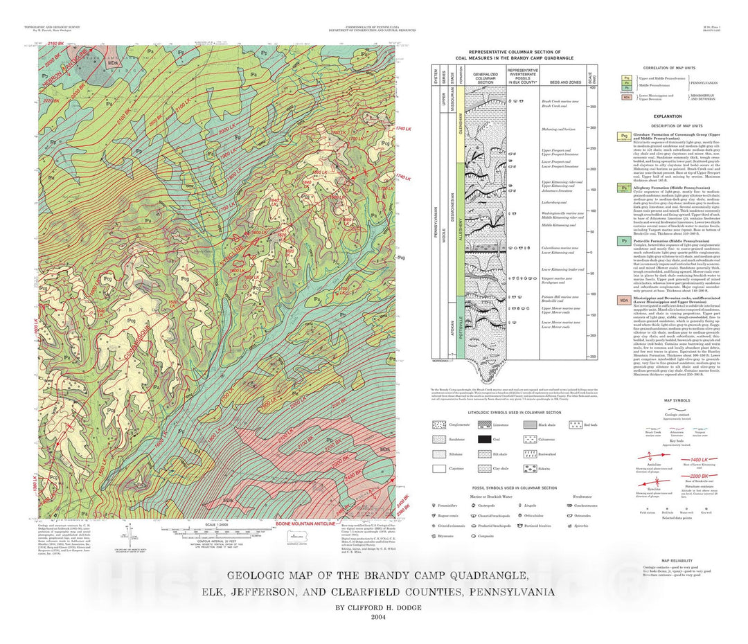 Map : Bedrock geologic map, coal-resource maps, and digital datasets o ...