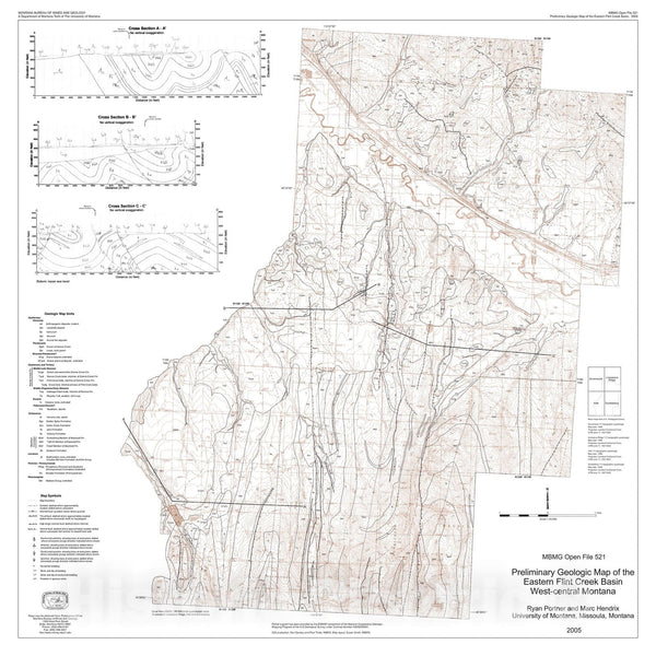 Map : Preliminary geologic map of the eastern Flint Creek basin, west ...