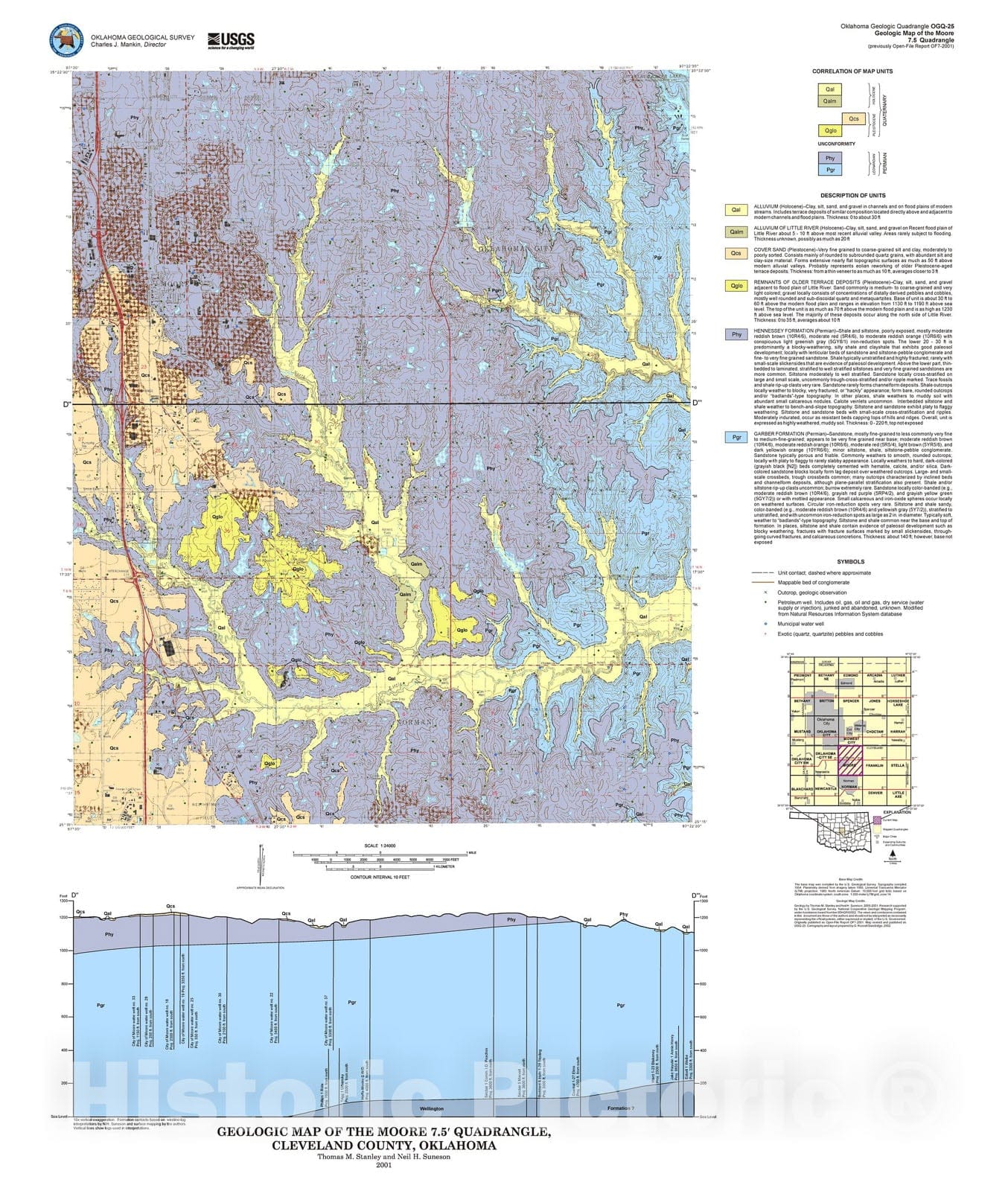 Map : Geologic map of the Moore 7.5' quadrangle, 2001 Cartography Wall ...