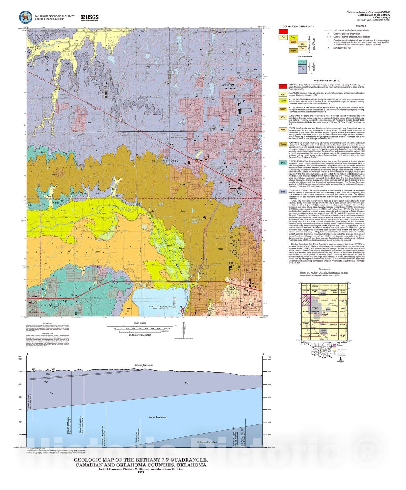 Map : Geologic map of the Bethany 7.5' quadrangle, 2004 Cartography Wa ...