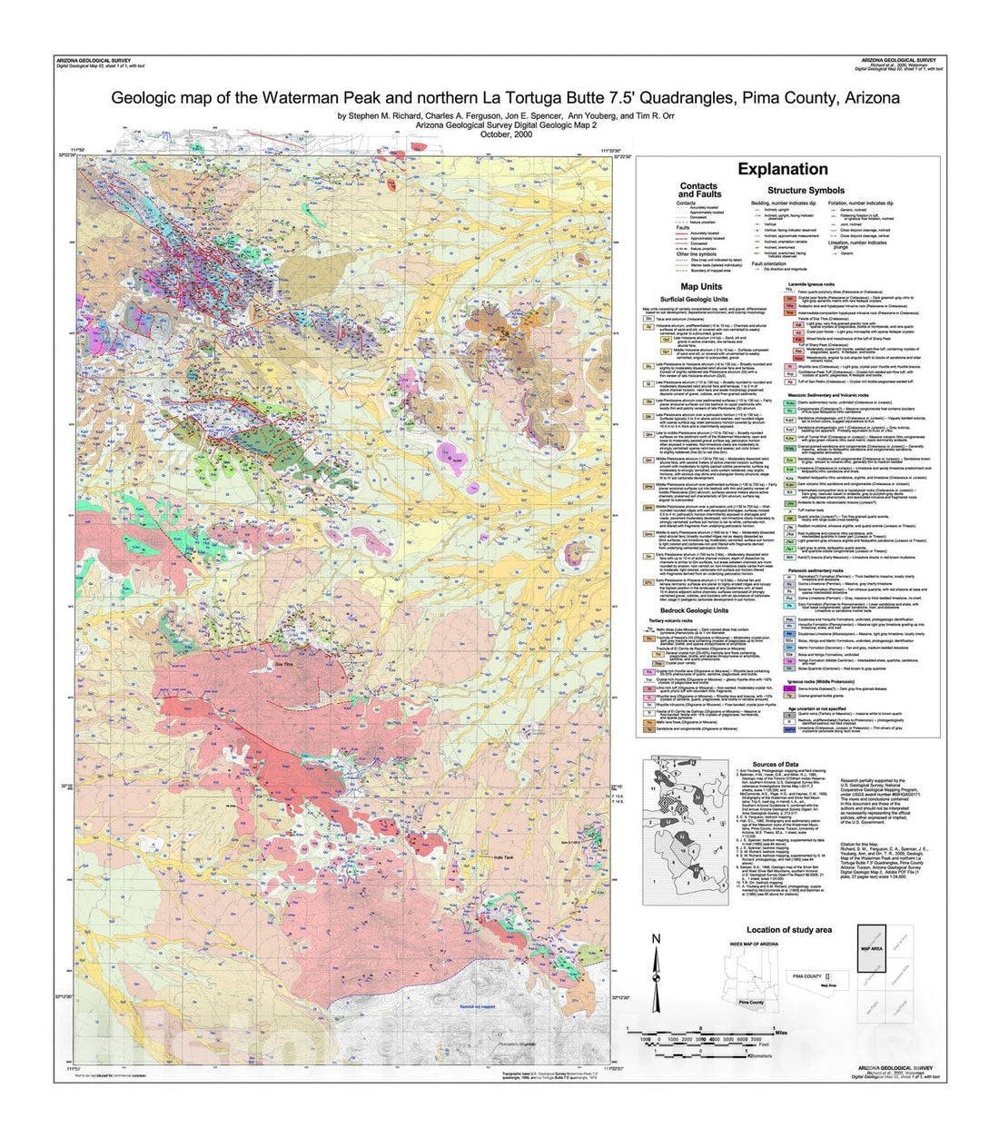 Map : Geologic map of the Waterman Peak 7.5' quadrangle and northern L ...