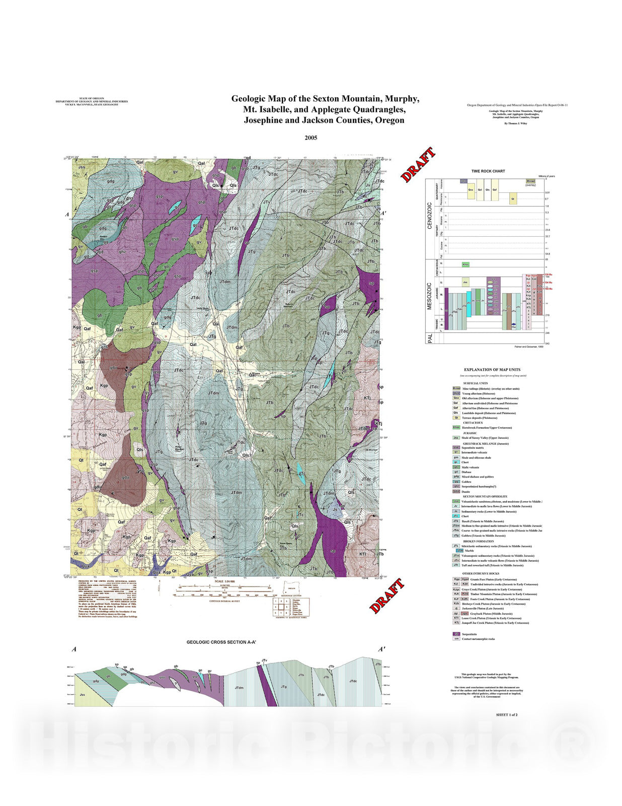 Map : Preliminary geologic map of the Sexton Mountain, Murphy, Applega ...