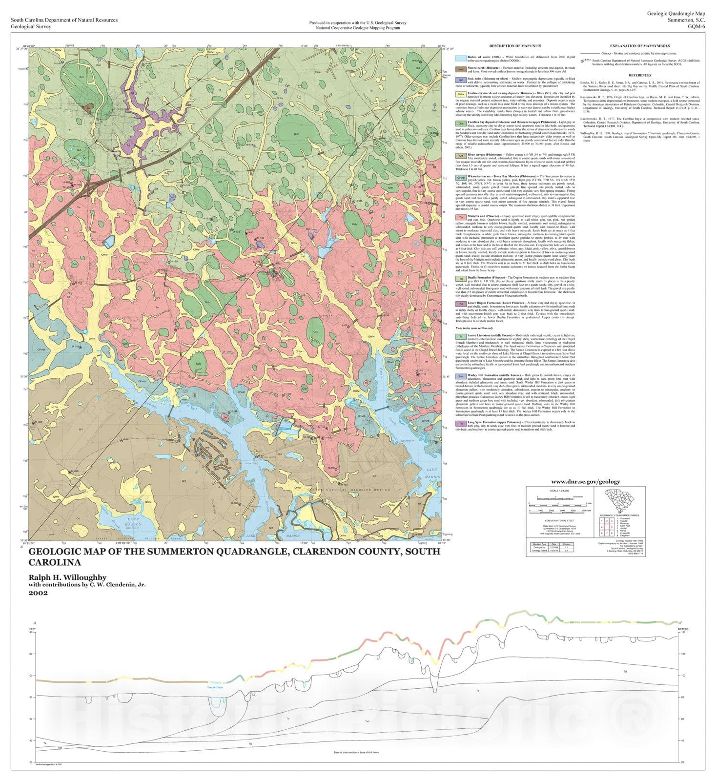 Map : Geologic map of the Summerton quadrangle, Clarendon County, Sout ...
