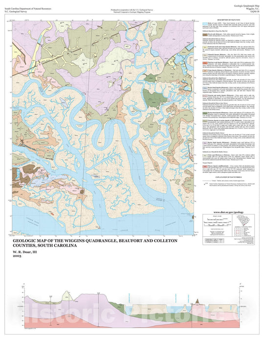 Map : Geologic map of the Wiggins quadrangle, Beaufort and colleton Co ...
