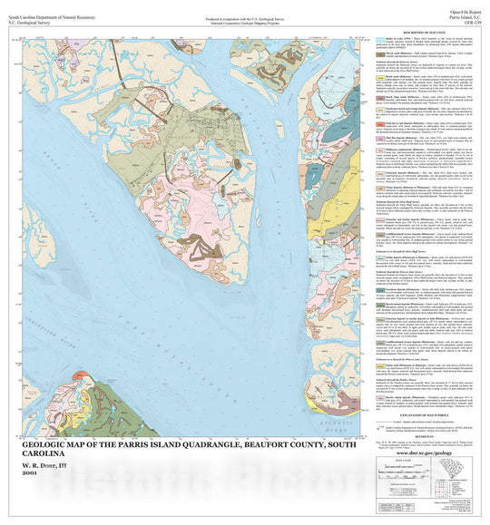 Map : Geologic map of the Parris Island quadrangle, Beaufort County, S ...