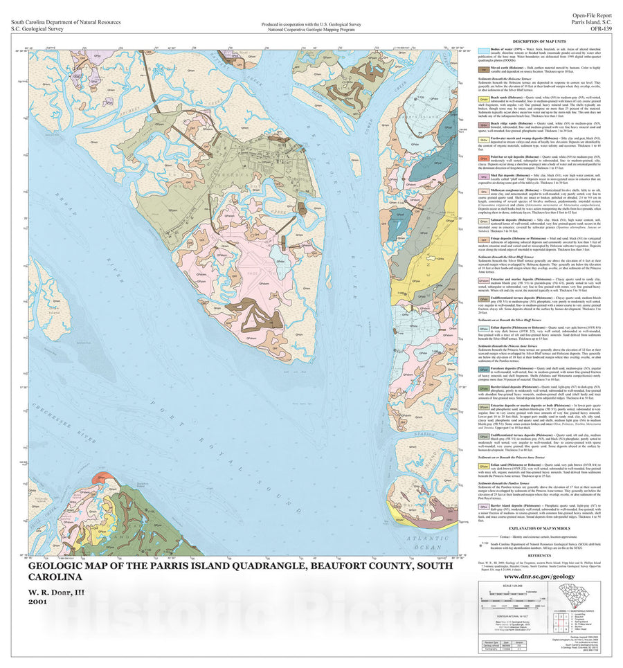 Map : Geologic map of the Parris Island quadrangle, Beaufort County, S ...