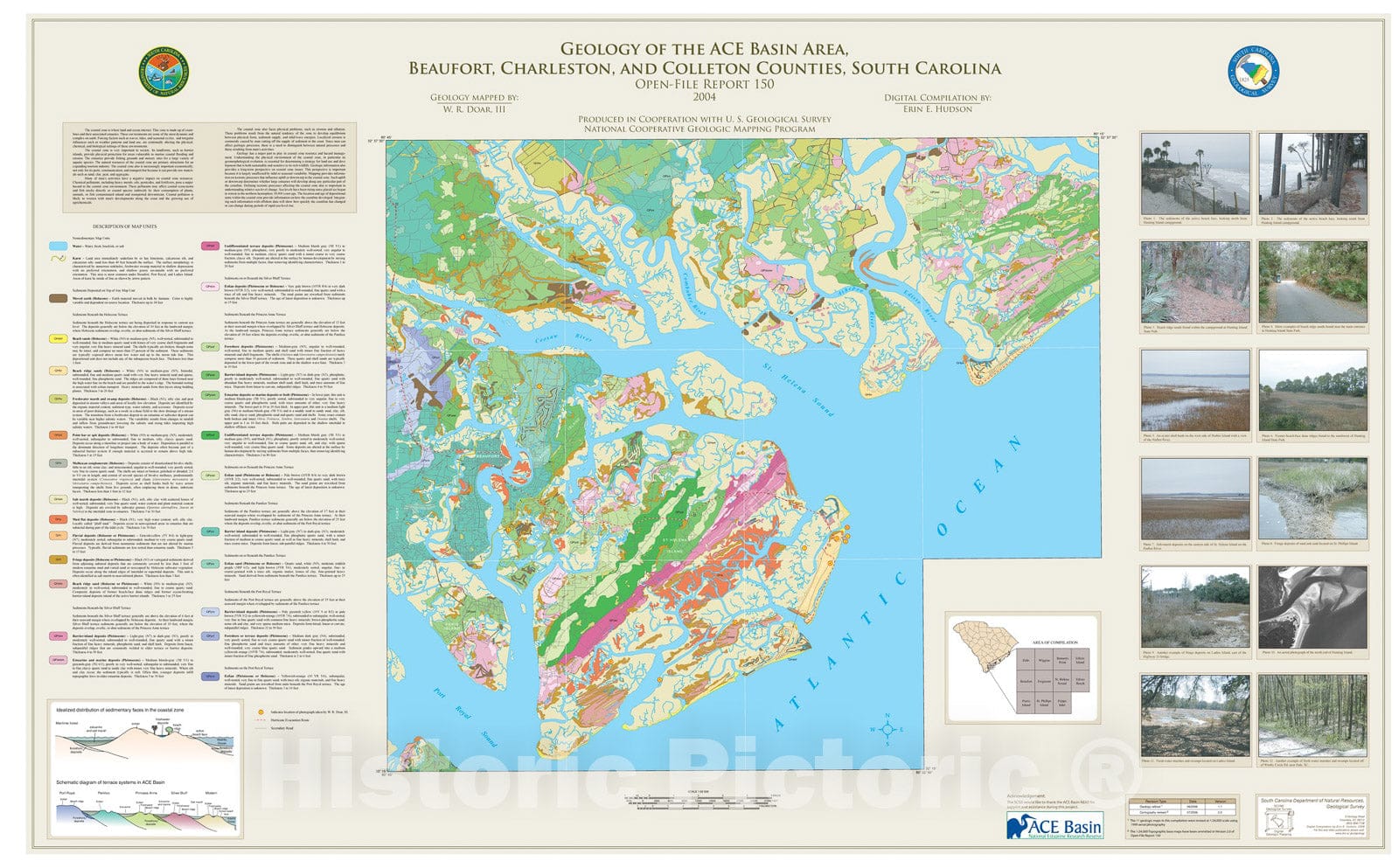 Map : Geology of the ACE Basin, Beaufort, Charleston, and Colleton Cou ...